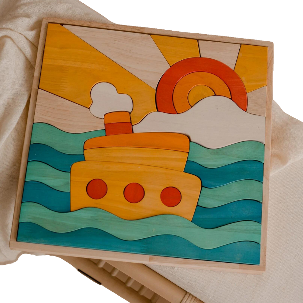 Ocean & Ship Puzzle Play Set – Playful Eco
